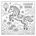 Chinese New Year 2026 Colouring Book - Year of the Horse | Lunar New ...