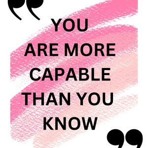 You Are More Capable Than You Think Digital Download Wall Art 10x12inch ...