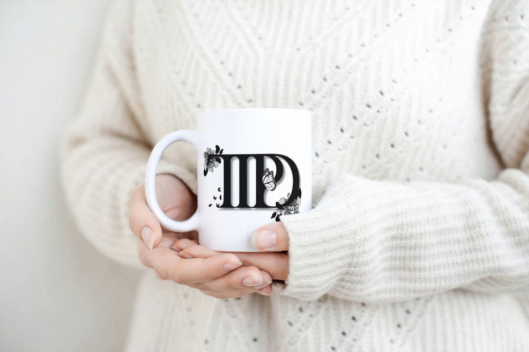 TTPD Black Floral the Tortured Poet Department Mug Gift Merch Cup Eras ...