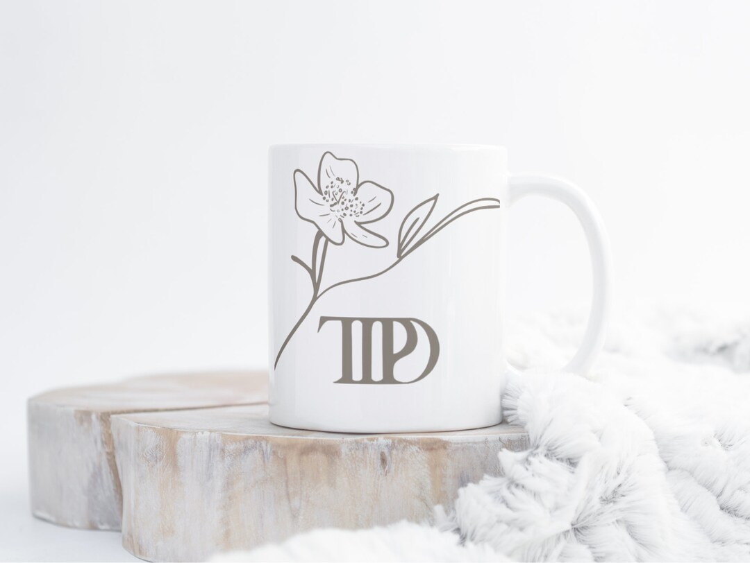 TTPD Flower Outline the Tortured Poet Department Mug Gift Merch Cup ...