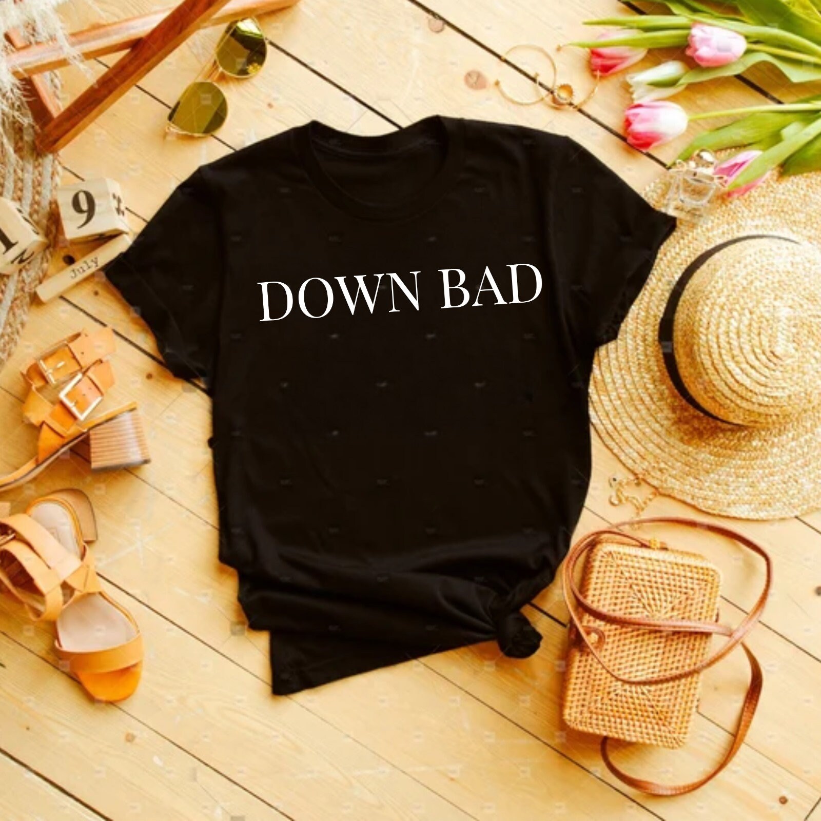 Down Bad Tee TTPD Tortured Poets Down Baddie Crying at the Gym Eras ...