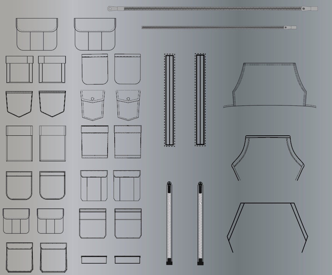 Streetwear Vector Mockup-pack for Fashion Brand. Total Package of 48 ...