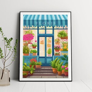 Flower Shop Art Print: Floral Market Illustration (digital Download) - Etsy