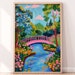 Pink Bridge in the Forest, Printable Wall Art, Colorful Wall Art ...