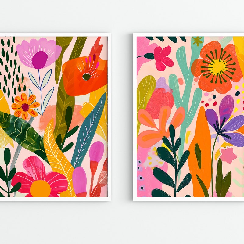 Abstract Floral Art - Etsy