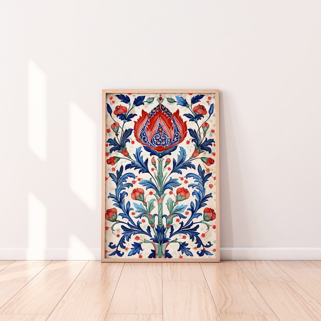 Ottoman Floral Wall Art: Traditional Turkish Design (digital Download ...