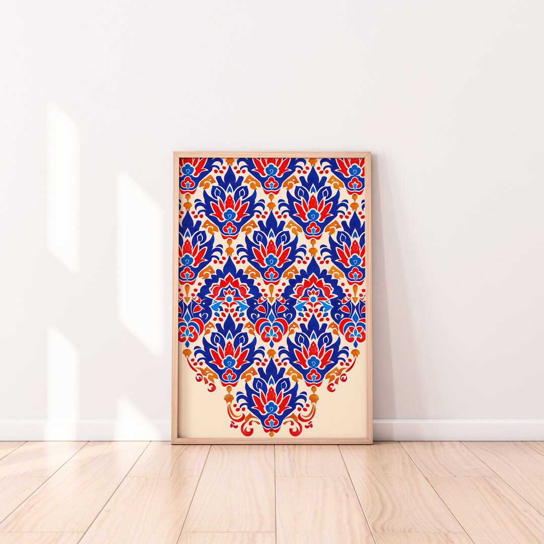Turkish Pattern Art, Digital Download, Floral Print, Turkish Travel - Etsy