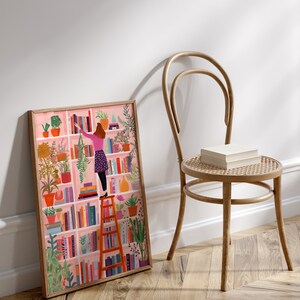 Book Lover Art Print, Book Decor, Bookworm, Library Decor, Book Lover ...