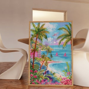 Coastal Printable Art, Living Room Decor, Summer Beach Digital Print - Etsy