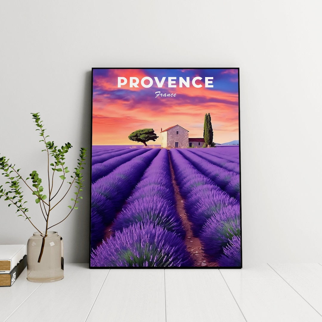Provence Travel, France, Travel Poster, Visit Lavender Fields, Provence ...