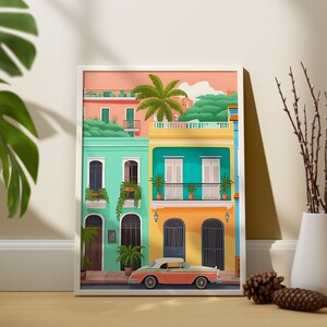 Puerto Rico Illustration, Printable Digital, Caribbean Island, Travel ...