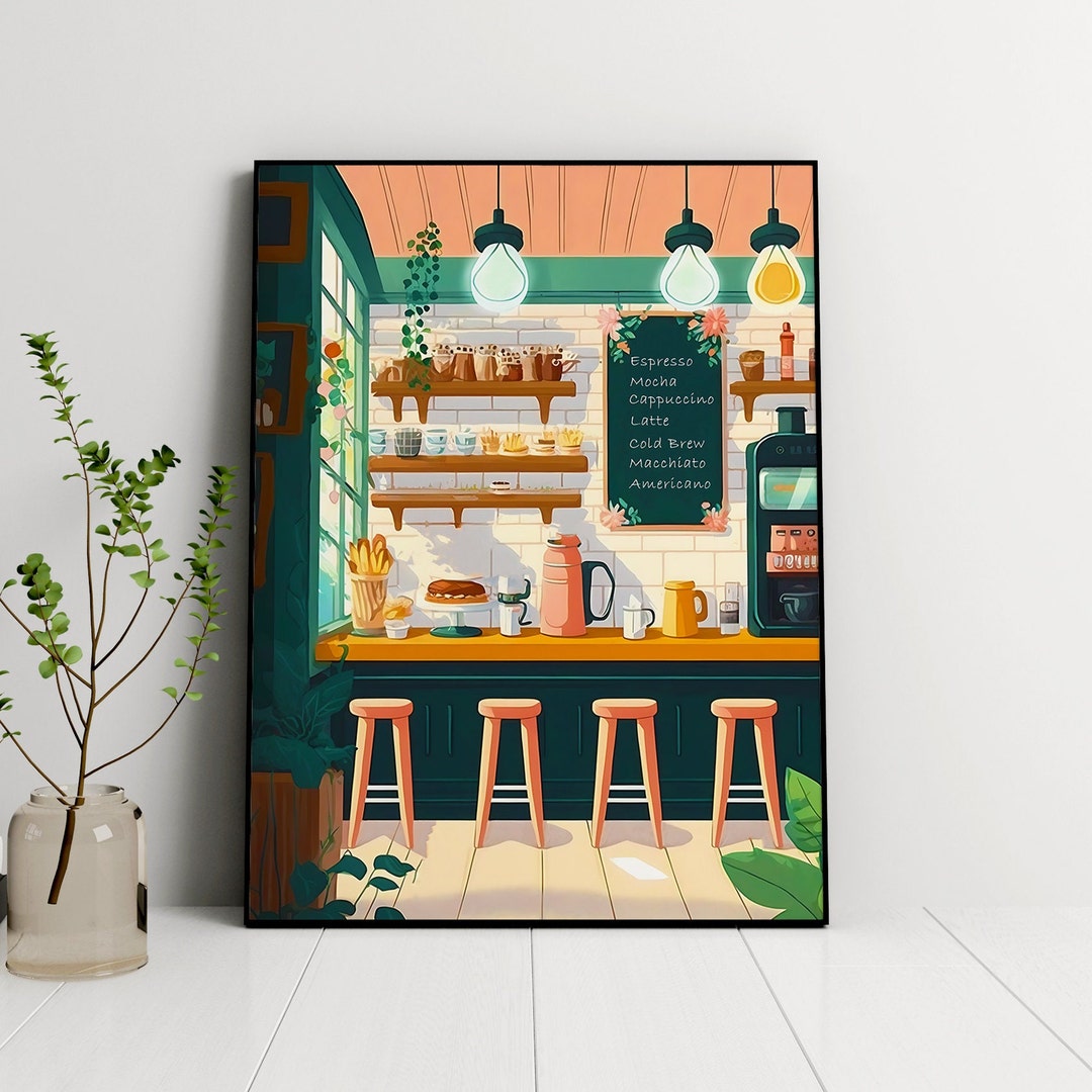 Coffee Shop Print Coffee, Kitchen and Dining Poster, Coffee Poster ...