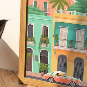 Puerto Rico Illustration, Printable Digital, Caribbean Island, Travel ...