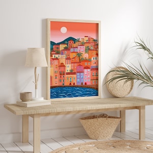 Menton, French Riviera Print, France Travel Poster, Travel Illustration ...