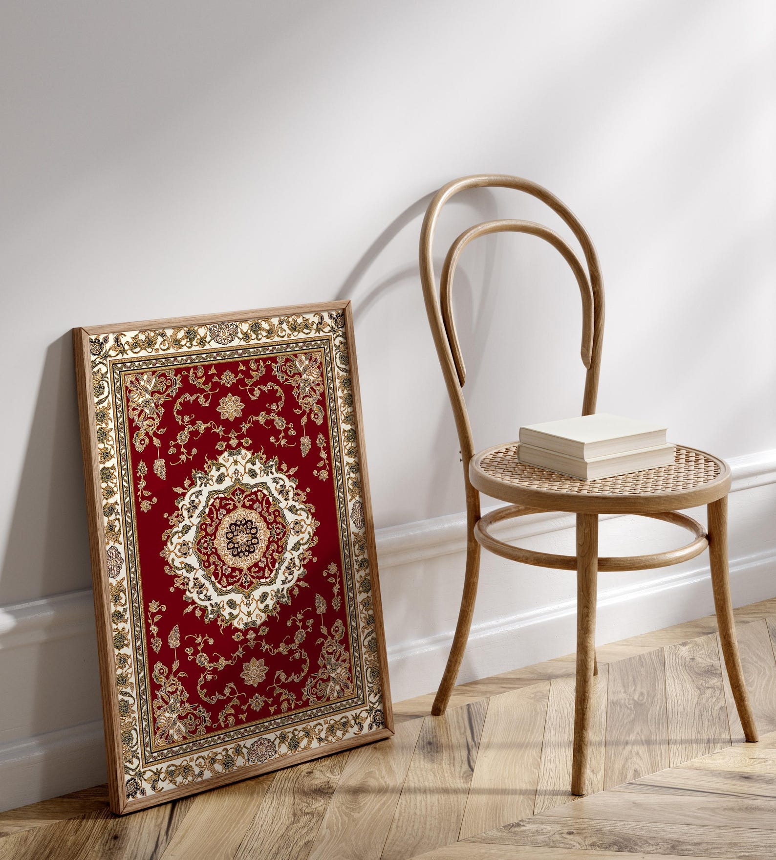 Traditional Turkish Carpet Motif - Vintage Red Rug Pattern Digital ...