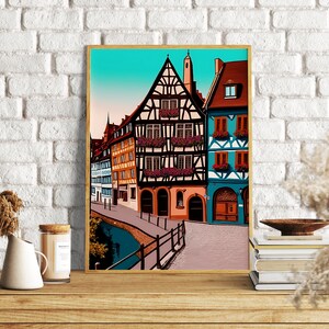 Set of 2 Colmar France Poster, France Print, Travel Poster, Art Prints ...