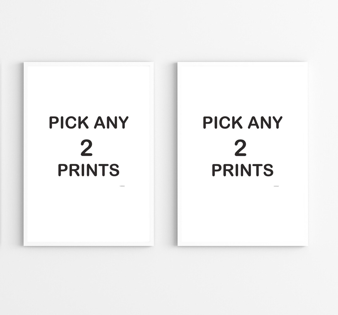 Pick Your Own 2 Digital Prints, Pick Any 2 Prints, Custom Gallery Wall ...