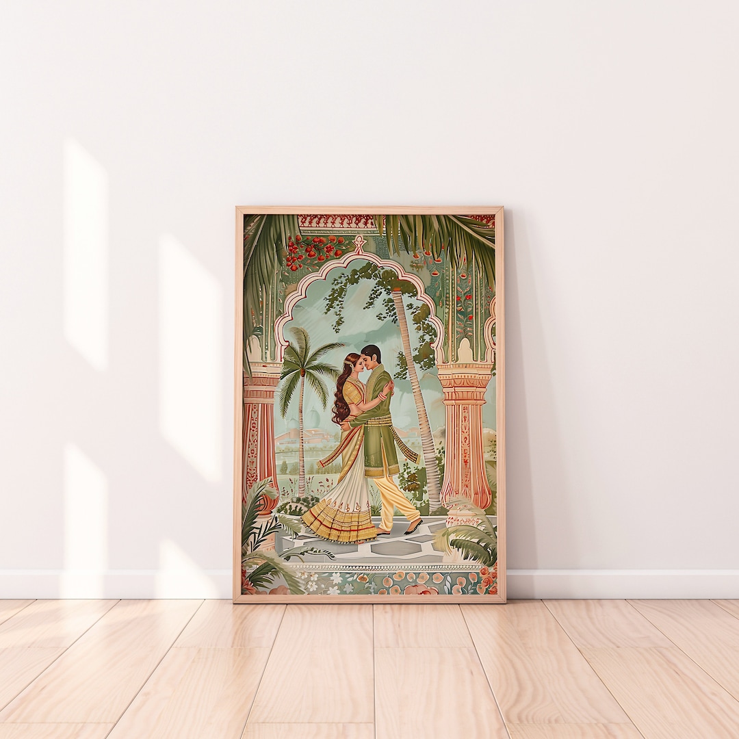 Indian Couple Wall Art, Digital Download, Indian Wall Art, Indian Dance ...