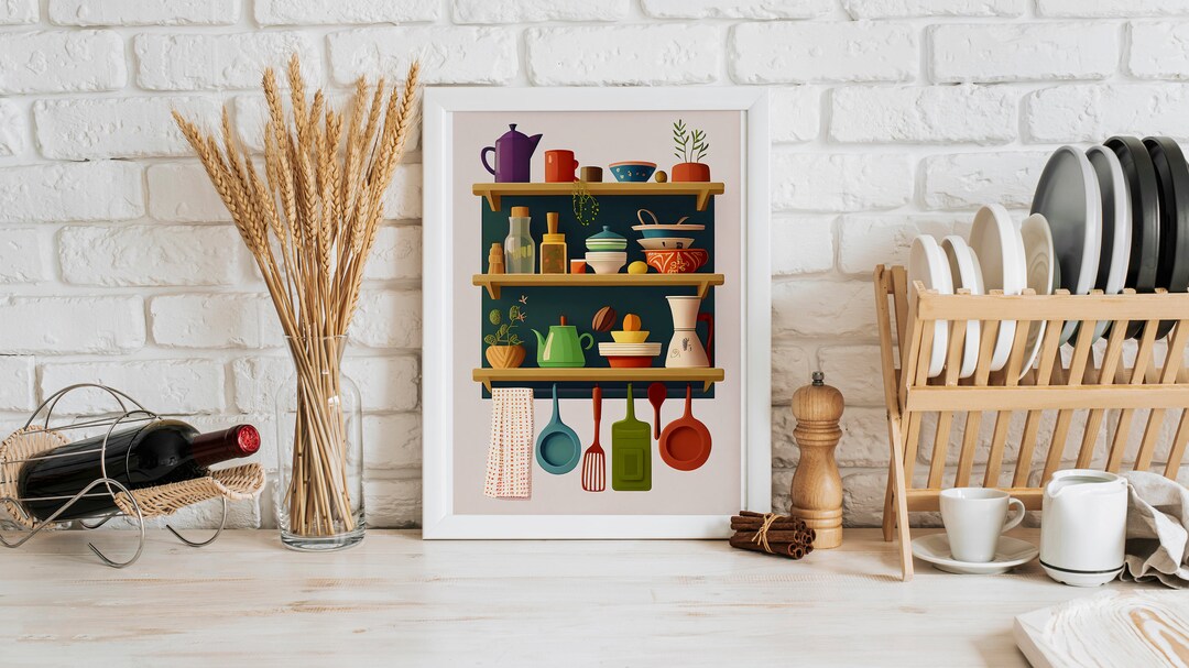 Kitchen Supplies Art, Kitchen Wall Art, Kitchen Poster, Dining Room ...