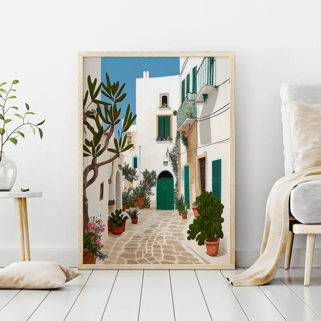 Puglia Illustration Poster, Puglia Print, Puglia Digital Art, Italy ...
