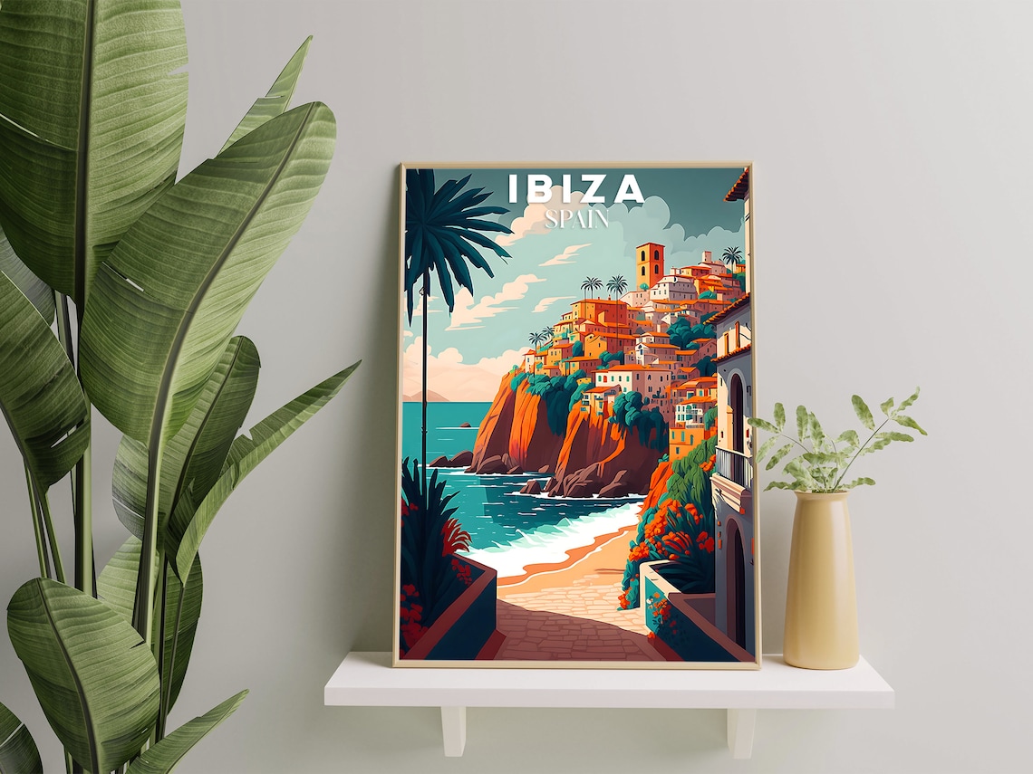 Ibiza Travel Printspain Posterdigital Download Postertravel - Etsy