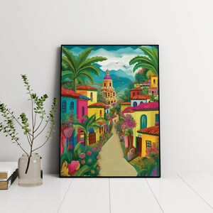 Cartagena Colombia Illustration Set: Colorful Travel Art Prints ...
