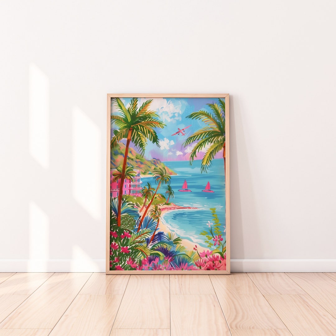 Coastal Printable Art, Living Room Decor, Summer Beach Digital Print - Etsy