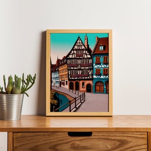 Set of 2 Colmar France Poster, France Print, Travel Poster, Art Prints ...