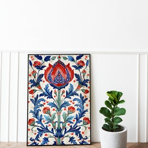 Ottoman Floral Wall Art: Traditional Turkish Design (digital Download ...