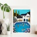 Poolside Summer Illustration, Swimming Pool Wall Art, Digital Download ...
