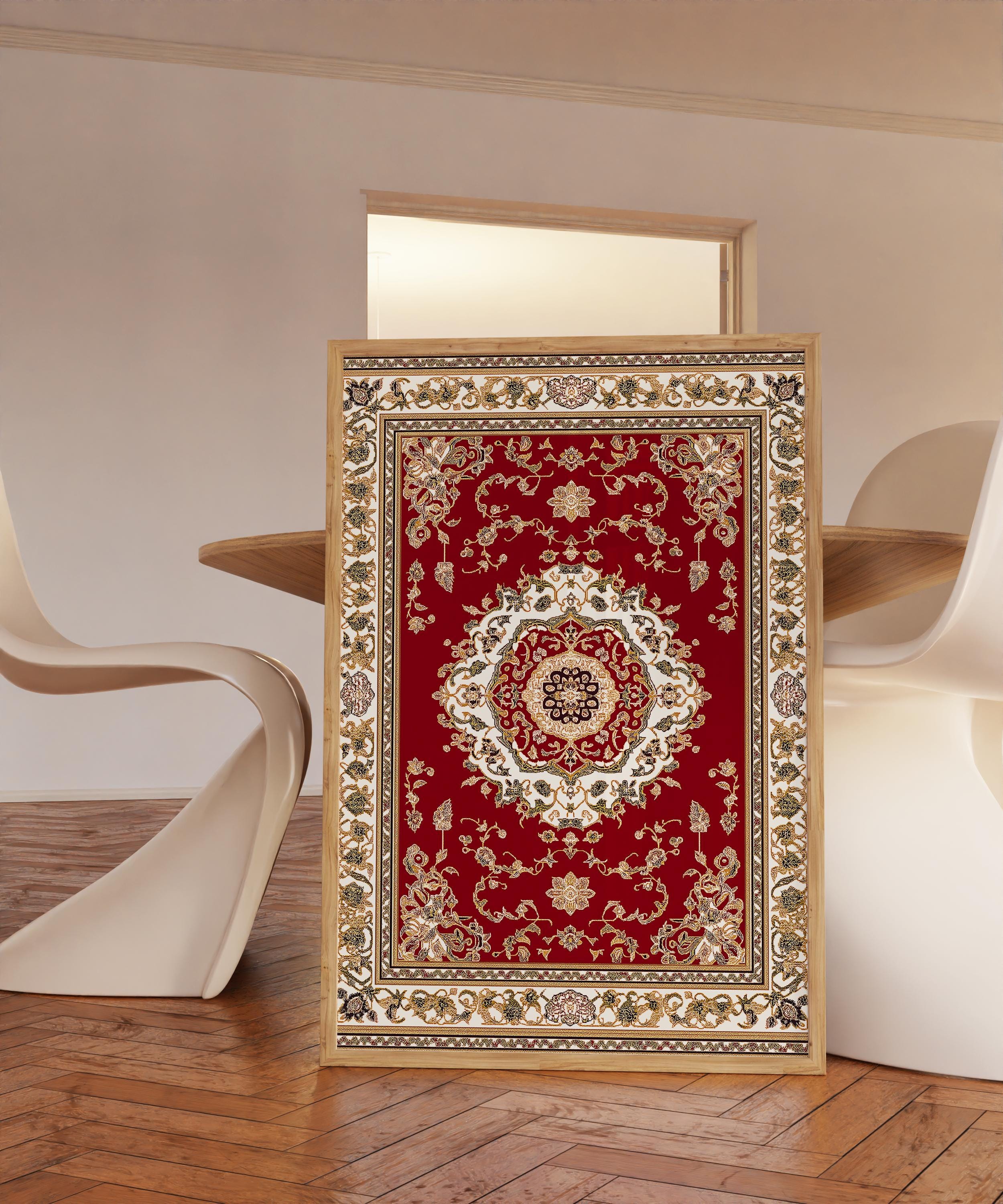 Traditional Turkish Carpet Motif - Vintage Red Rug Pattern Digital ...