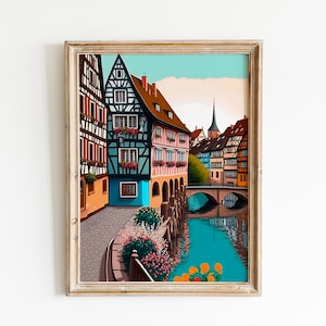 Set of 2 Colmar France Poster, France Print, Travel Poster, Art Prints ...