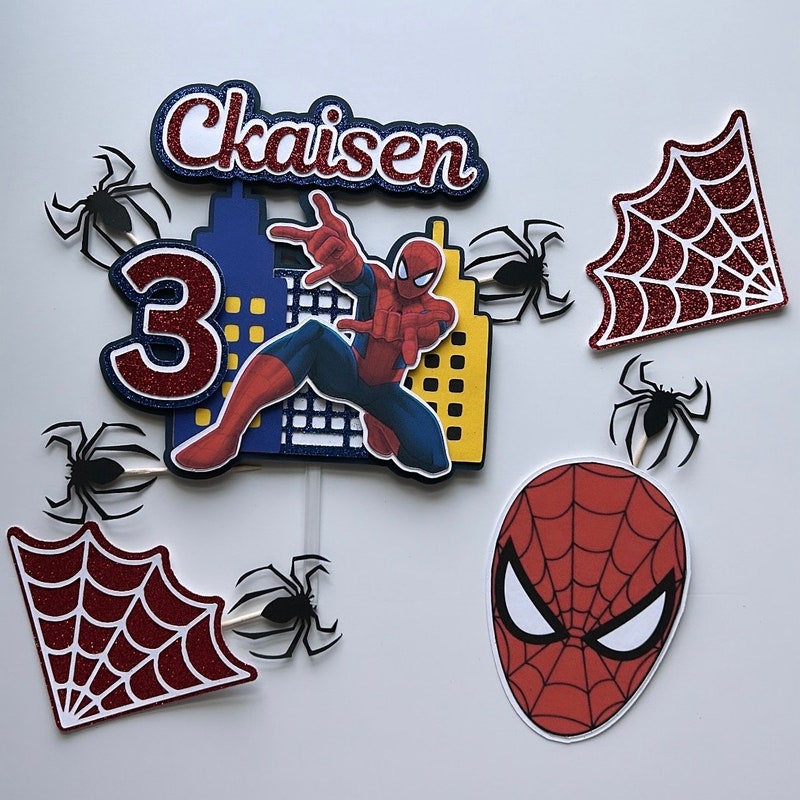 Spiderman Cake Toppers - Etsy