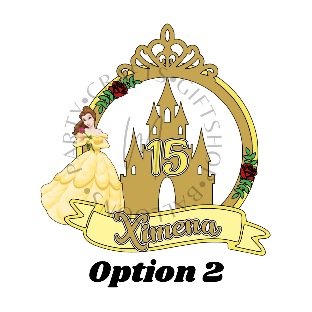 Princess| Belle Cake Topper| Birthday Cake Topper| Custom| Princess|mis ...