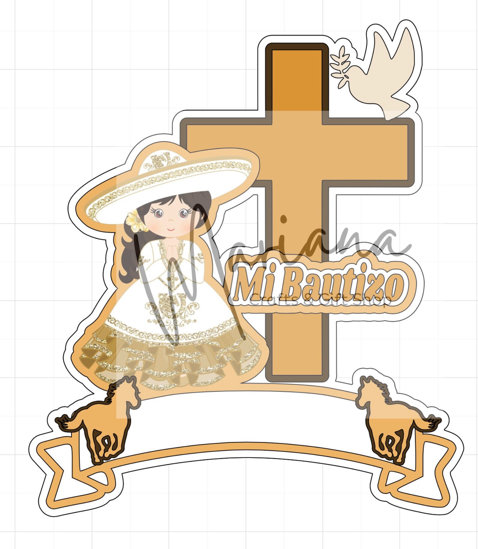 Baptism Cake Topper Baby Charro Charro Decor Mi Primera Comunion Cake ...
