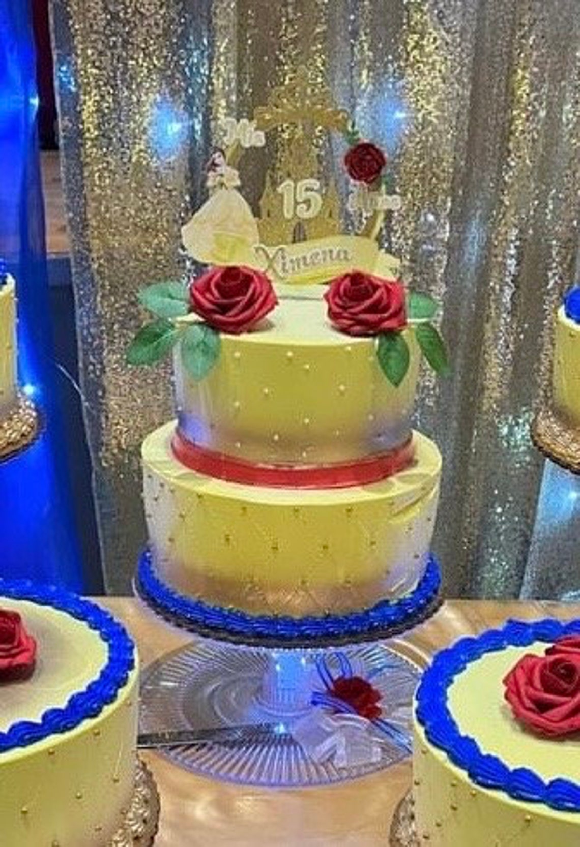 Princess| Belle Cake Topper| Birthday Cake Topper| Custom| Princess|mis ...