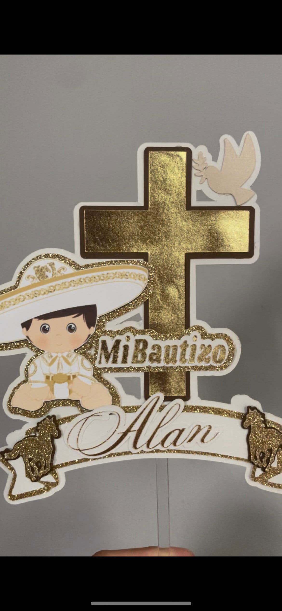Baptism Cake Topper| Baby Charro| Charro Decor| Mi Primera Comunion ...