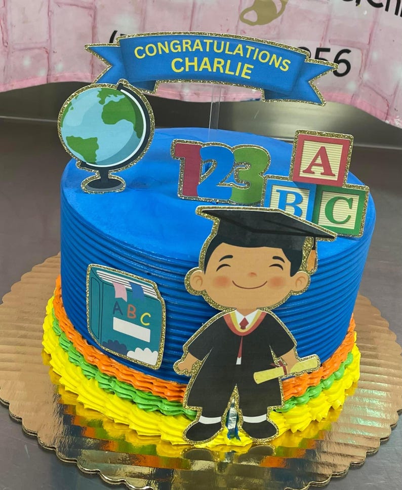Kindergarten Graduate Cake Decorations| Graduacion De Kinder| Little ...