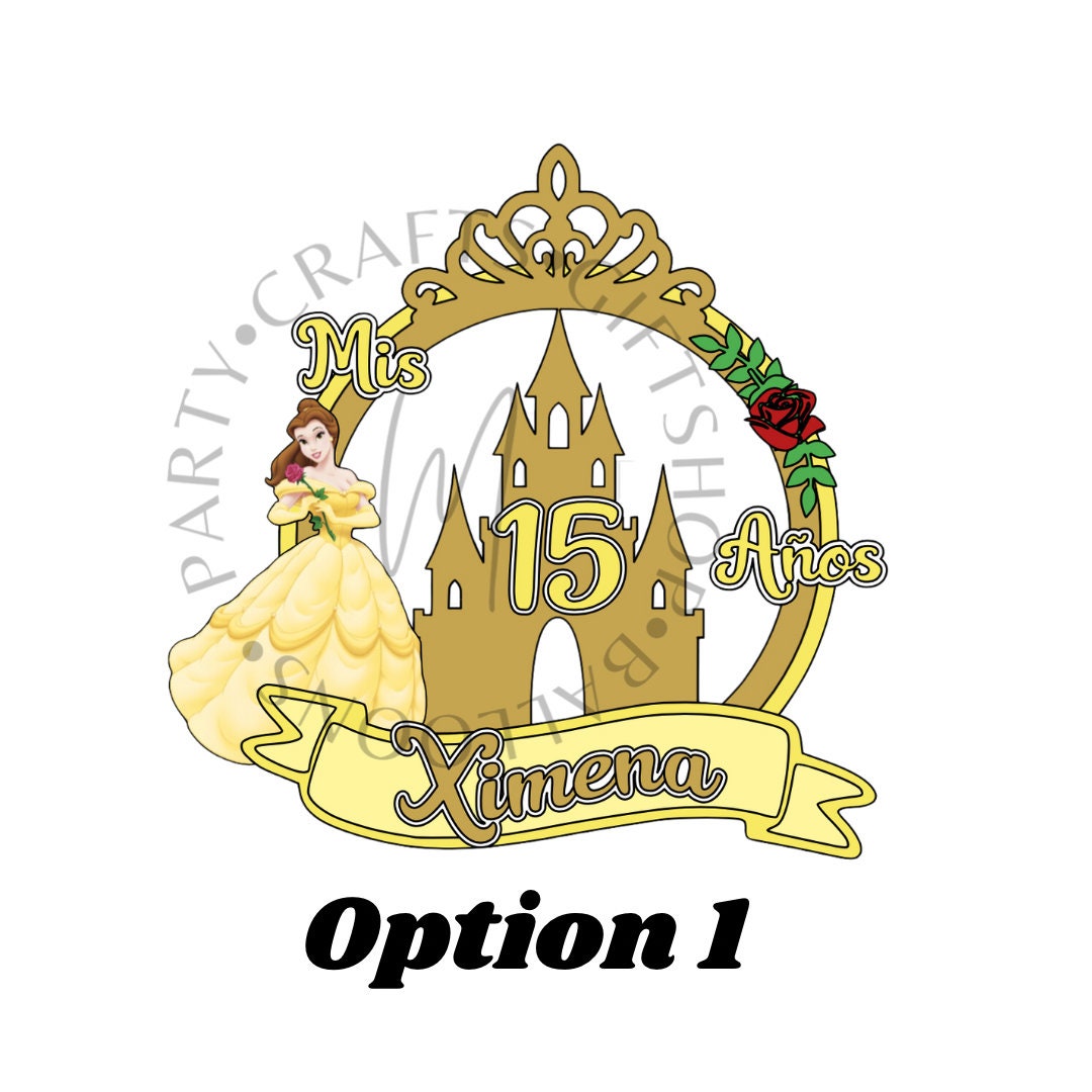 Princess| Belle Cake Topper| Birthday Cake Topper| Custom| Princess|mis ...