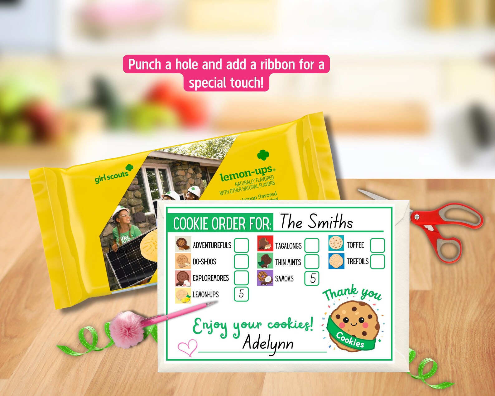 Girl Scout Cookies 2026 Printable Thank You Note, Girl Scout Thank You ...