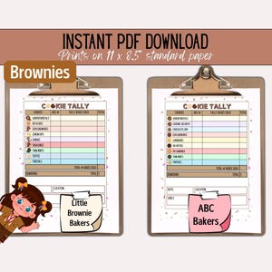 Girl Scout Cookie Booth Supplies, Easy Cookie Inventory Tracker, ABC ...