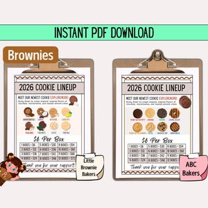 Girl Scout Cookie Booth Worksheet 2026, Girl Scout Cheat Sheet, Cookie ...
