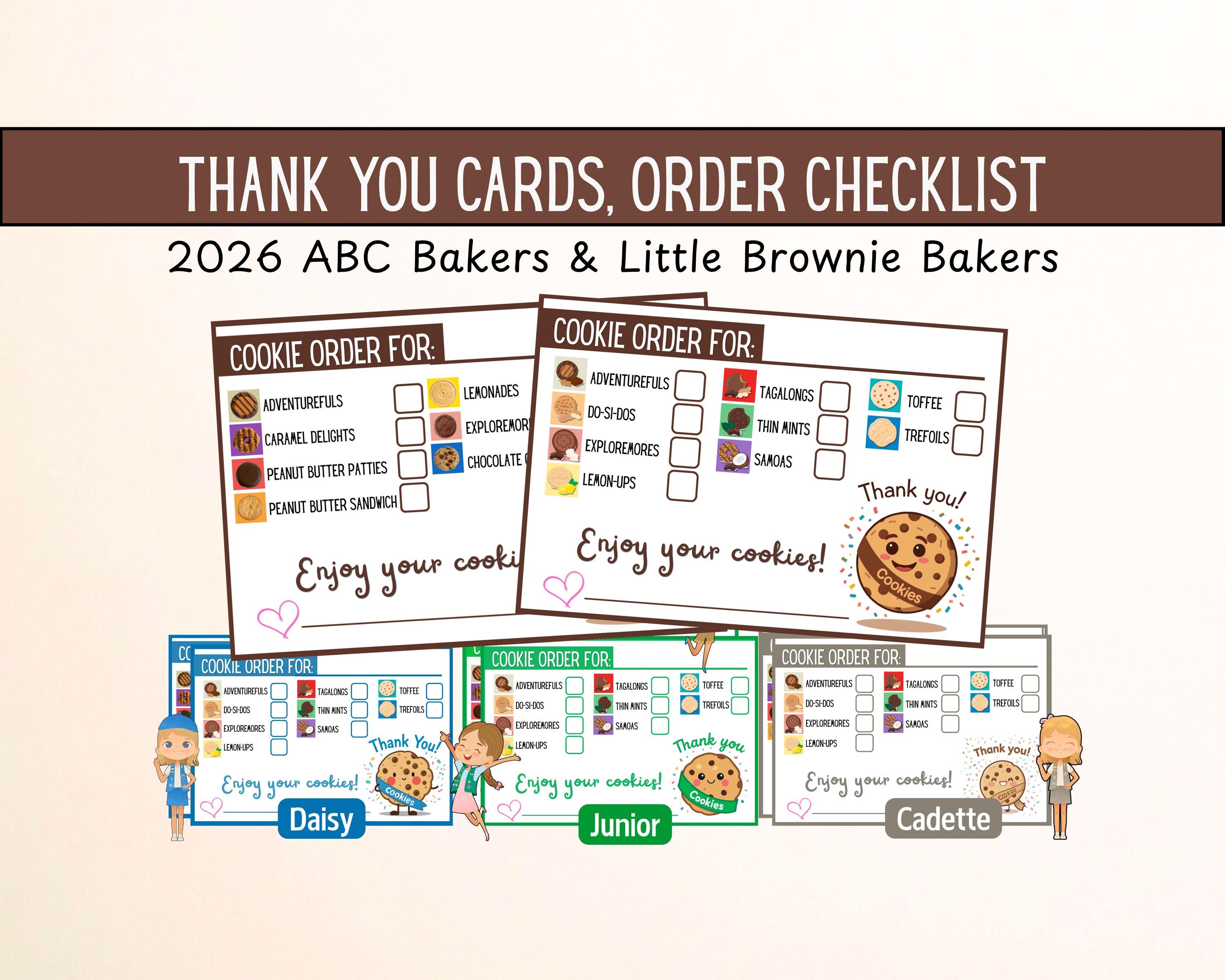 Girl Scout Cookies 2026 Printable Thank You Note, Girl Scout Thank You ...