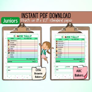 Girl Scout Cookie Booth Supplies, Easy Cookie Inventory Tracker, ABC ...