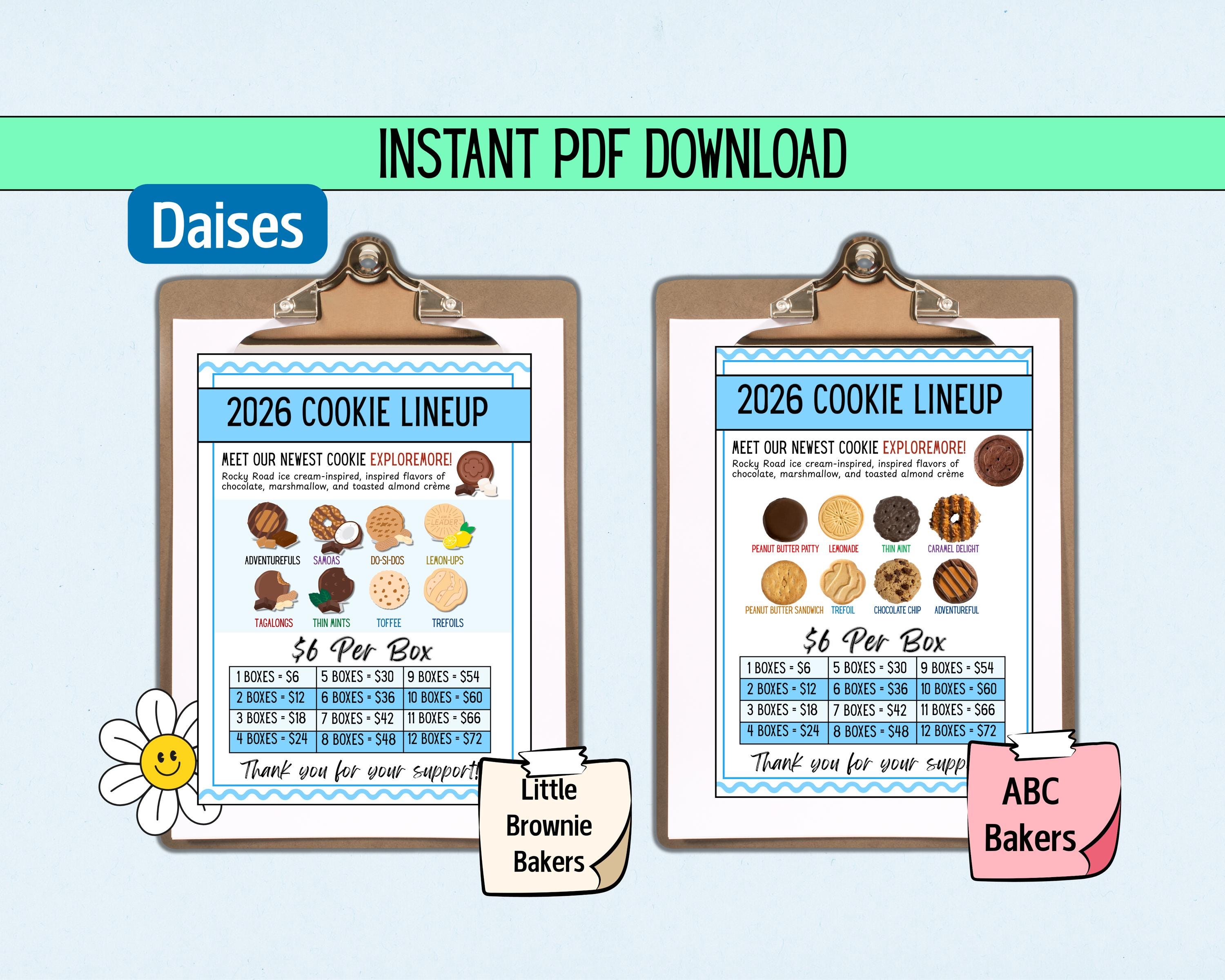 Girl Scout Cookie Booth Worksheet 2026, Girl Scout Cheat Sheet, Cookie ...