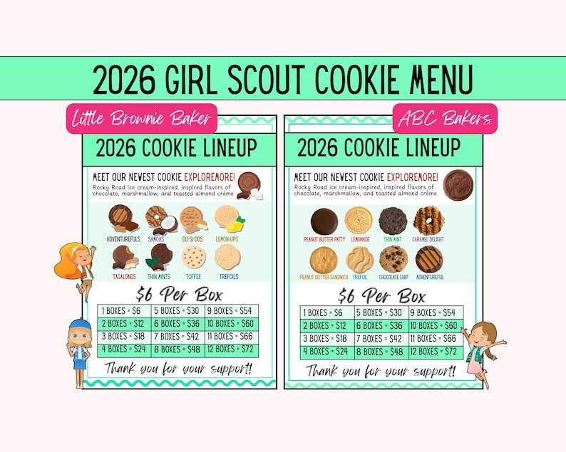 2026 Girl Scout Cookie Booth Supplies, Girl Scout Cookie Season, Girl ...