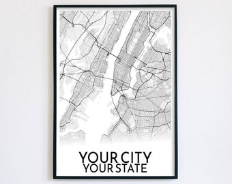 Custom Map, Custom Map Poster, Custom Locations, Personalized Map ...