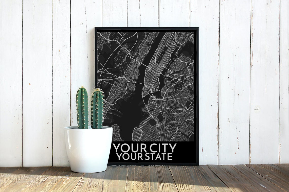 Custom Map, Custom Map Poster, Custom Locations, Personalized Map ...