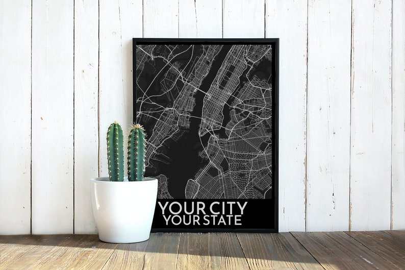 Custom Map, Custom Map Poster, Custom Locations, Personalized Map ...