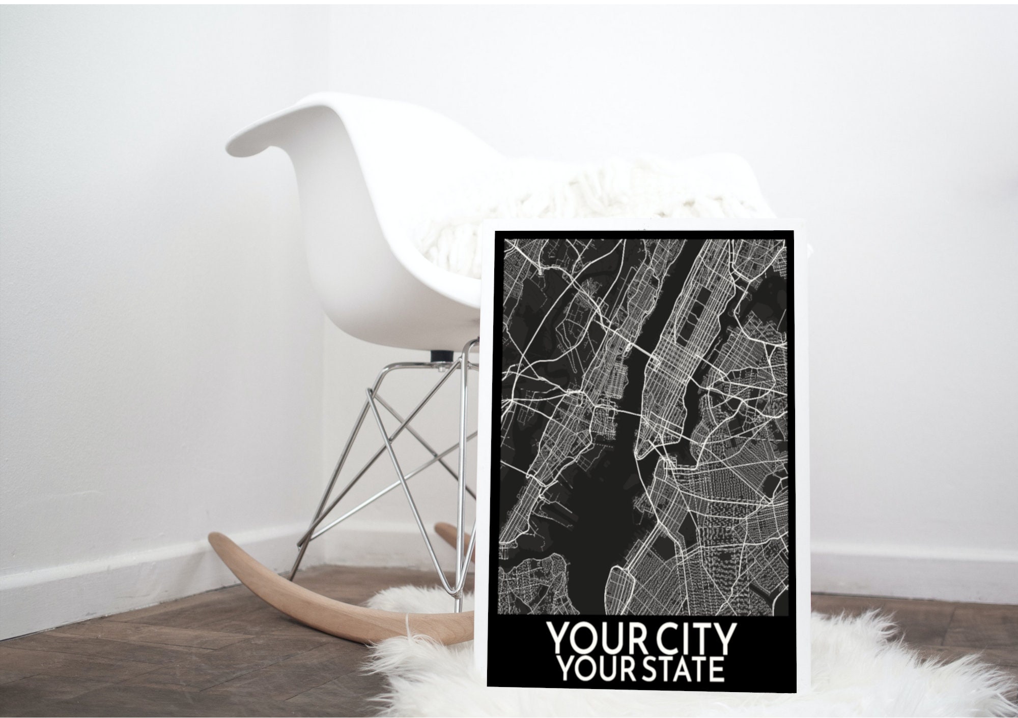 Custom Map, Custom Map Poster, Custom Locations, Personalized Map ...